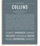 Collins Personalized Name Meaning Art Prints – Name Stories
