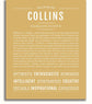 Collins (female) | Name Art Print – Name Stories