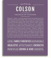 Colson | Name Art Print – Name Stories