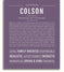 Colson | Name Art Print – Name Stories