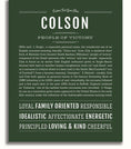 Colson | Name Art Print – Name Stories