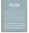 Colson | Name Art Print – Name Stories