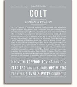 Colt | Name Art Print – Name Stories