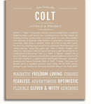 Colt | Name Art Print – Name Stories