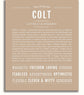 Colt Personalized Name Meaning Art Prints – Name Stories