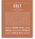 Colt | Name Art Print – Name Stories
