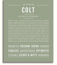 Colt | Name Art Print – Name Stories
