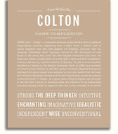 Colton | Name Art Print – Name Stories