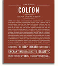 Colton | Name Art Print – Name Stories