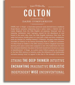 Colton | Name Art Print – Name Stories