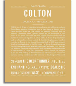 Colton | Name Art Print – Name Stories