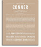 Conner Personalized Name Meaning Art Prints – Name Stories