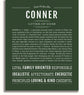 Conner Personalized Name Meaning Art Prints – Name Stories