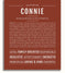 Connie Personalized Name Meaning Art Prints – Name Stories