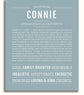 Connie Personalized Name Meaning Art Prints – Name Stories