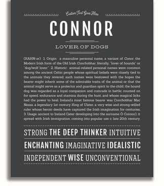 Connor | Name Art Print – Name Stories