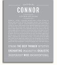 Connor Personalized Name Meaning Art Prints – Name Stories