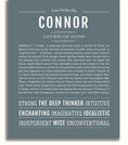 Connor Personalized Name Meaning Art Prints – Name Stories