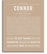 Connor Personalized Name Meaning Art Prints – Name Stories
