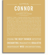 Connor Personalized Name Meaning Art Prints – Name Stories