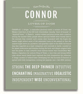 Connor Personalized Name Meaning Art Prints – Name Stories