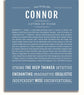 Connor Personalized Name Meaning Art Prints – Name Stories