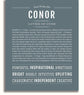 Conor Personalized Name Meaning Art Prints – Name Stories
