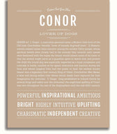Conor Personalized Name Meaning Art Prints – Name Stories