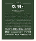 Conor Personalized Name Meaning Art Prints – Name Stories