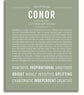 Conor Personalized Name Meaning Art Prints – Name Stories