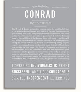 Conrad | Name Art Print – Name Stories