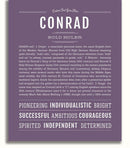 Conrad Personalized Name Meaning Art Prints – Name Stories