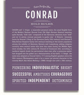 Conrad | Name Art Print – Name Stories