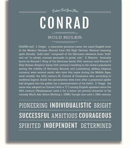 Conrad | Name Art Print – Name Stories