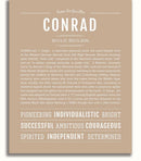 Conrad | Name Art Print – Name Stories