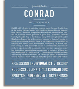 Conrad | Name Art Print – Name Stories