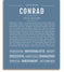 Conrad Personalized Name Meaning Art Prints – Name Stories