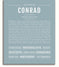 Conrad Personalized Name Meaning Art Prints – Name Stories