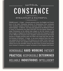 Constance | Name Art Print – Name Stories