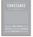 Constance | Name Art Print – Name Stories