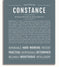 Constance Personalized Name Meaning Art Prints – Name Stories
