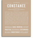 Constance | Name Art Print – Name Stories