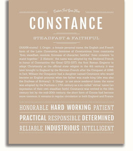 Constance | Name Art Print – Name Stories