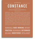 Constance | Name Art Print – Name Stories