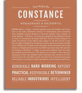 Constance | Name Art Print – Name Stories