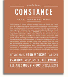 Constance | Name Art Print – Name Stories