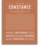 Constance Personalized Name Meaning Art Prints – Name Stories