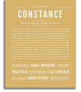 Constance Personalized Name Meaning Art Prints – Name Stories