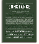 Constance Personalized Name Meaning Art Prints – Name Stories