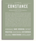 Constance Personalized Name Meaning Art Prints – Name Stories